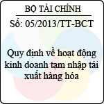 Thông tư 05/2013/TT-BCT - HoaTieu.vn