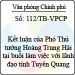 Thông báo 112/TB-VPCP - HoaTieu.vn