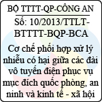 Thông tư liên tịch 10/2013/TTLT-BTTTT-BQP-BCA - HoaTieu.vn