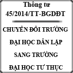 Thông tư 45/2014/TT-BGDĐT - Chuyển đổi trường ĐH dân lập sang trường ĐH ...