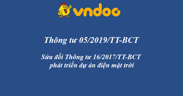 Thông tư 05/2019/TT-BCT - HoaTieu.vn