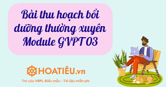 Bài thu hoạch bồi dưỡng thường xuyên Module GVPT 03 - HoaTieu.vn