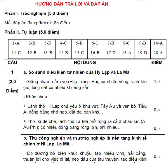 14 Đề thi học kì 1 môn Lịch sử - Địa lý lớp 6 sách Kết nối tri thức với ...