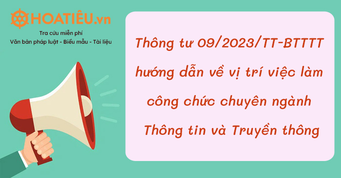 Tải Thông tư 09/2023/TT-BTTTT file doc, pdf - HoaTieu.vn