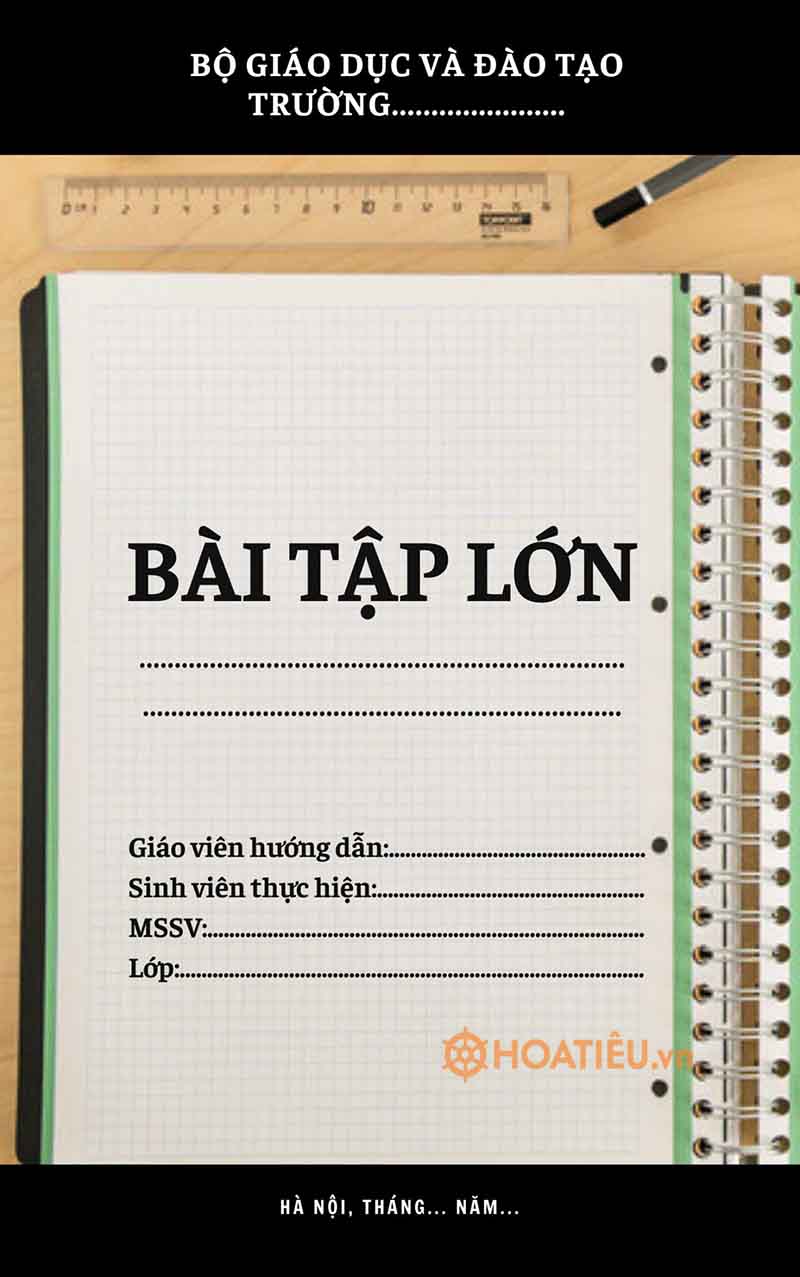 90+ Mẫu bìa bài tập lớn đẹp năm 2025 - Mẫu bìa bài tập lớn mới nhất 2023-2024
