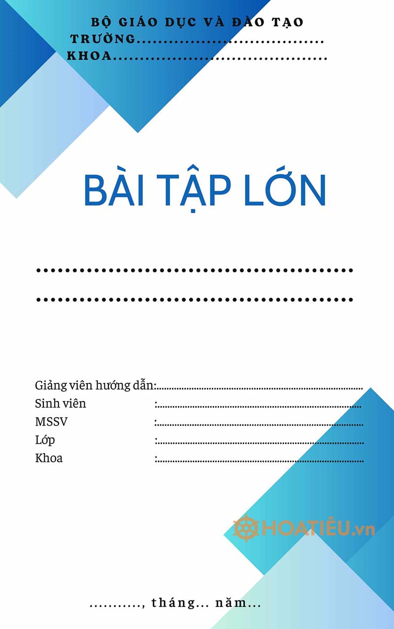 90+ Mẫu bìa bài tập lớn đẹp năm 2025 - Mẫu bìa bài tập lớn mới nhất 2023-2024