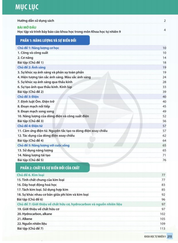 Sách giáo khoa Khoa học tự nhiên 9 Cánh Diều pdf - HoaTieu.vn