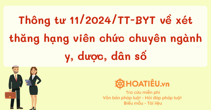 (File Doc, Pdf) Thông tư 11/2024/TT-BYT về xét thăng hạng viên chức ...