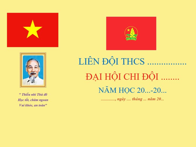 Powerpoint Đại hội chi đội 2025 (7 mẫu) - Phông nền đại hội chi đội Powerpoint