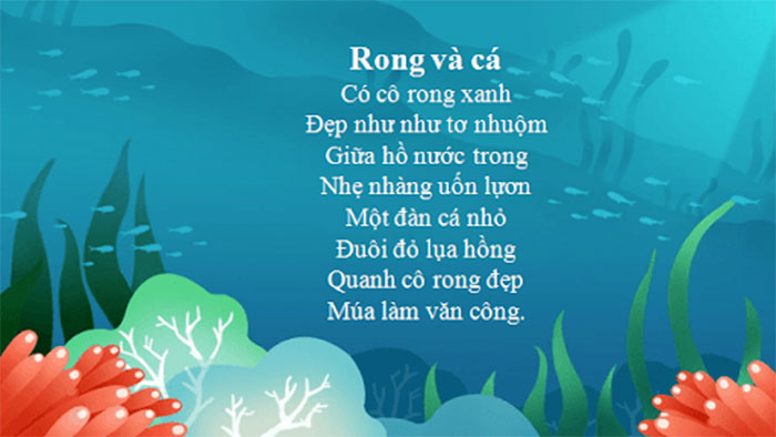 Giáo án thơ: Rong và cá