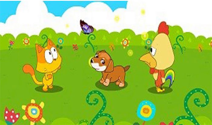 Giáo án âm nhạc: Gà trống mèo con và cún con