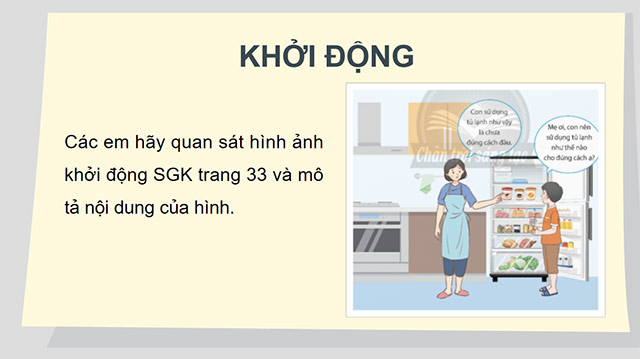Giáo án Công nghệ 5 Bài 6: Sử dụng tủ lạnh (PPT)