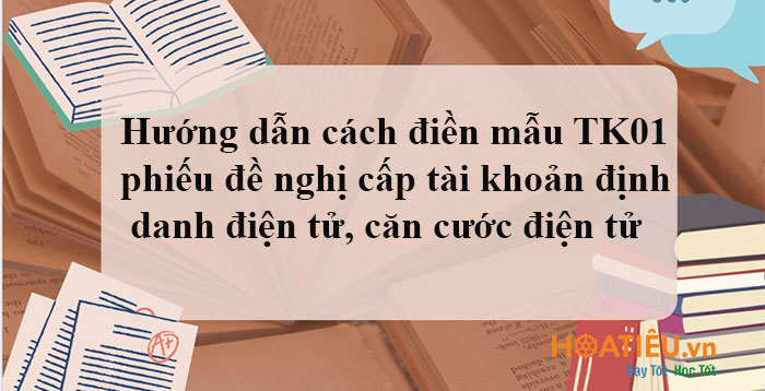 Cách điền mẫu TK01 phiếu đề nghị cấp tài khoản định danh điện tử, căn cước điện tử