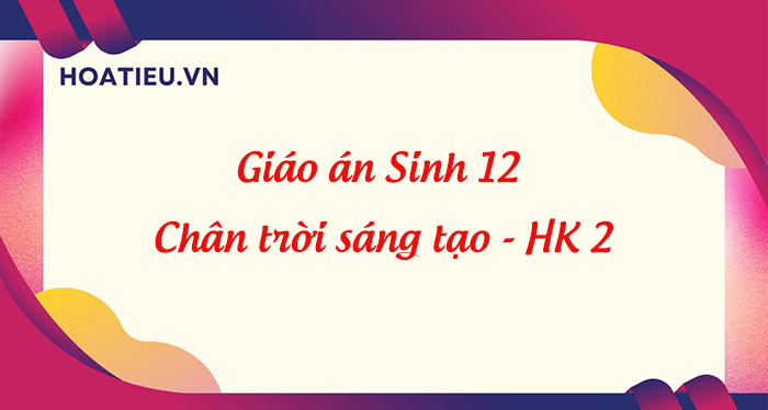Kế hoạch bài dạy Sinh 12 Chân trời sáng tạo HK 2