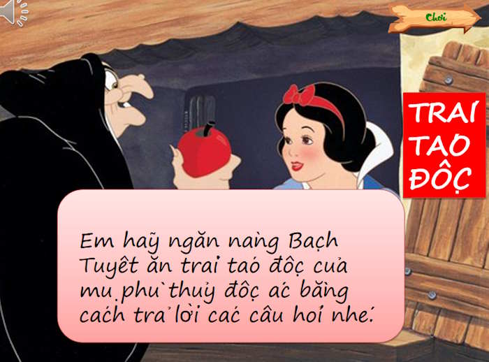Trò chơi PowerPoint Bạch tuyết và trái táo độc - HoaTieu.vn