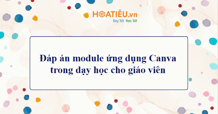 Đáp án module ứng dụng Canva trong dạy học cho giáo viên - HoaTieu.vn