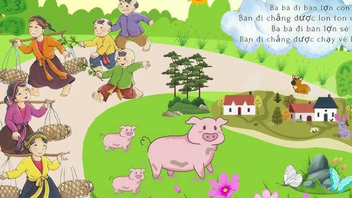 Giáo án mầm non: Đồng dao Ba bà đi bán lợn con - Giáo án nhà trẻ